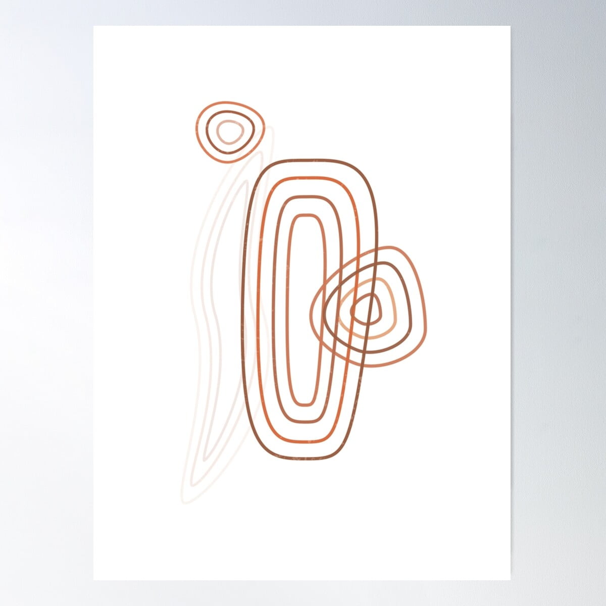 Terracotta Abstract 57 - Modern, Contemporary Art - Abstract Organic ...