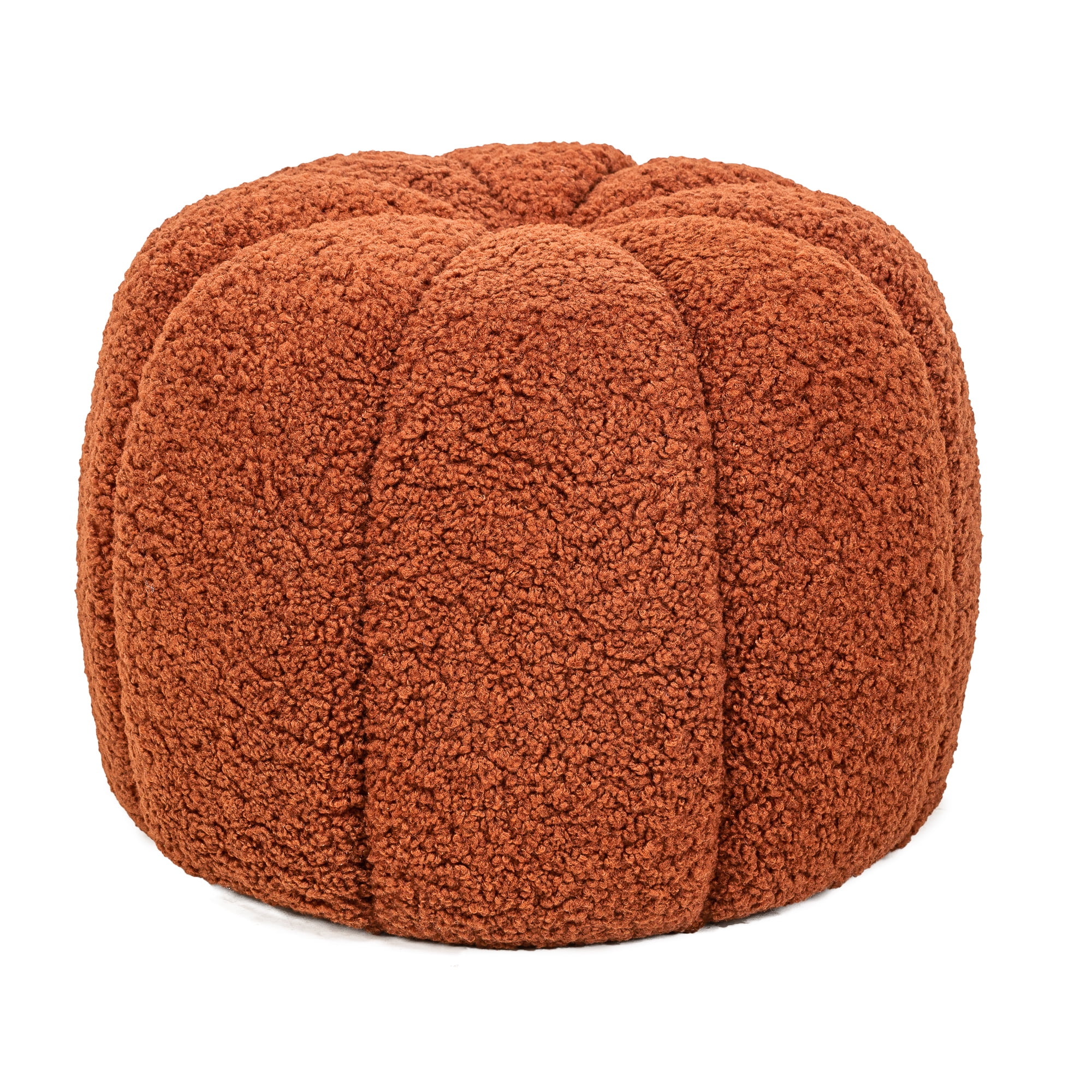Terracotta Boucle with Stripes Pouf Vintage Style Living Room - Walmart.com