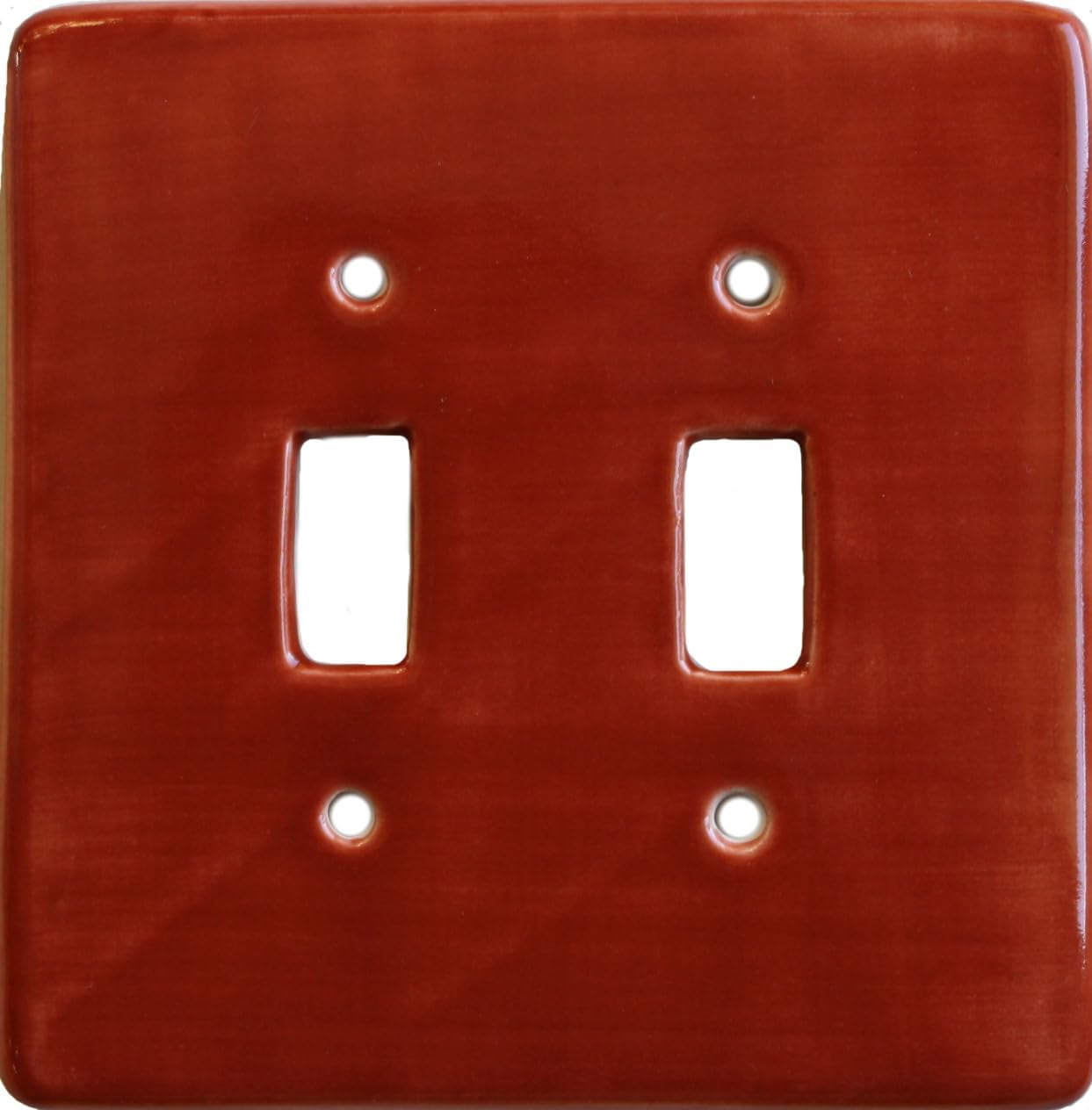 Terracotta Ceramic Double Toggle Plate - Walmart.com