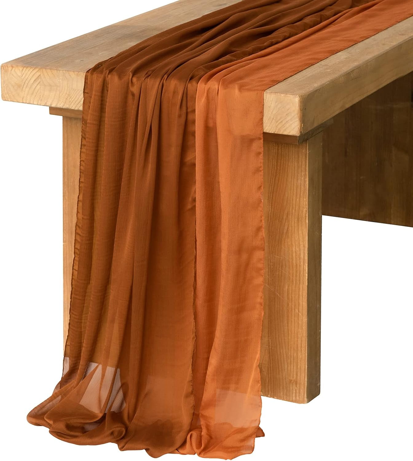 Terracotta Chiffon Like Table Runner for Sweetheart Rust Table Runner ...