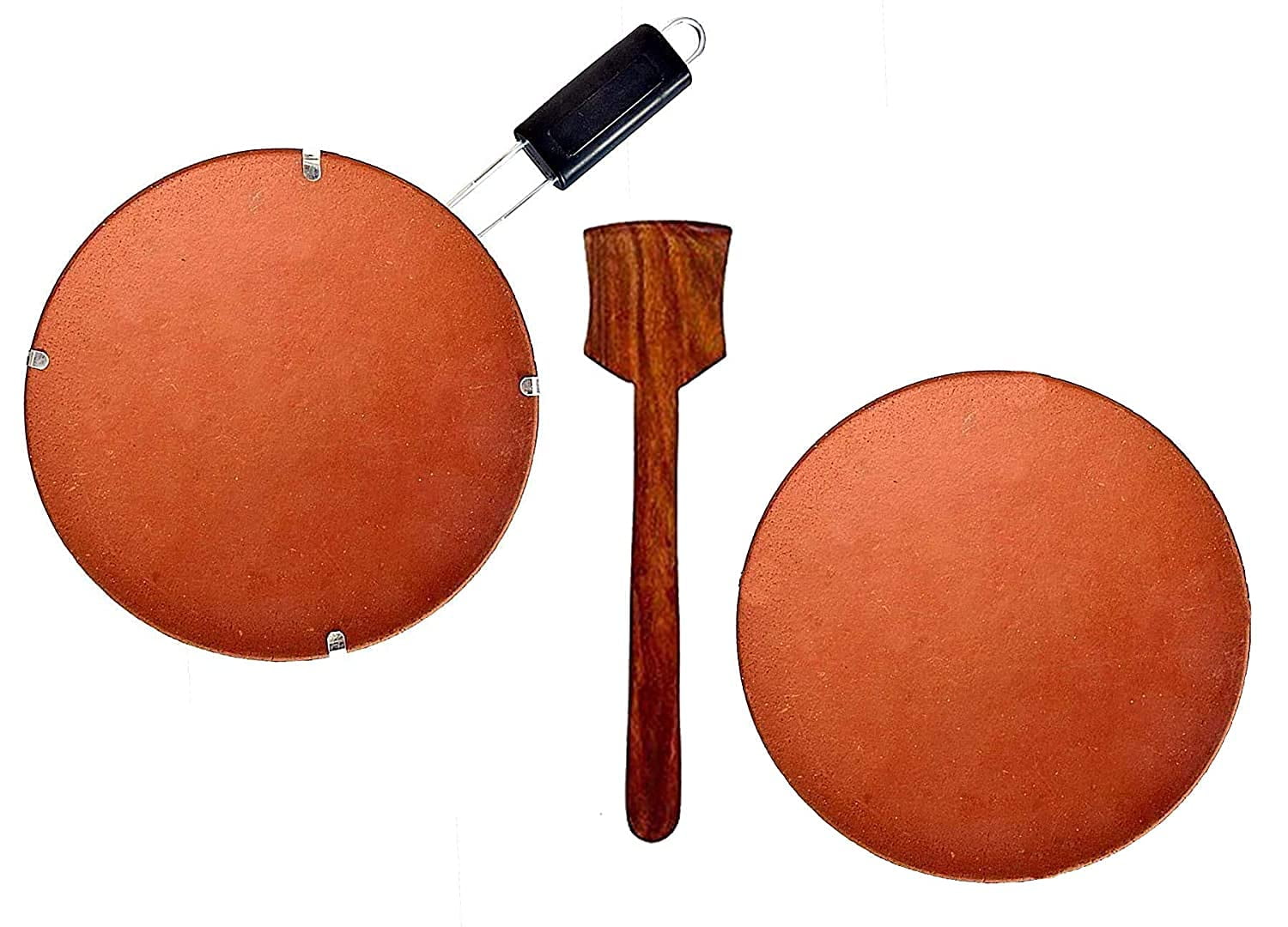 Terracotta Handmade Clay Tawa For Cooking With Extra Tawa Plate ...