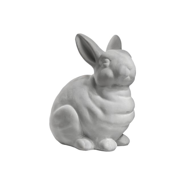 Terracotta Kneeling Rabbit Figurine, Washed Gray - Large - Walmart.com