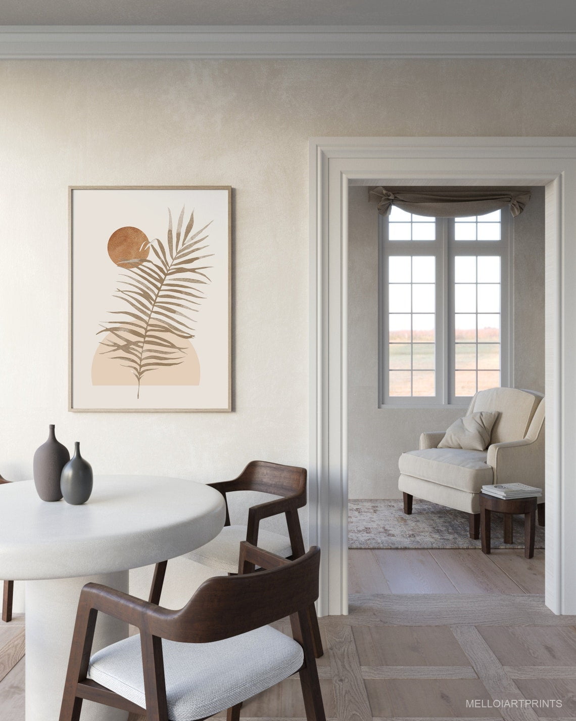 Terracotta Palm Leaf Poster Boho Botanical Wall Art, 8x12 UNFRAMED ...