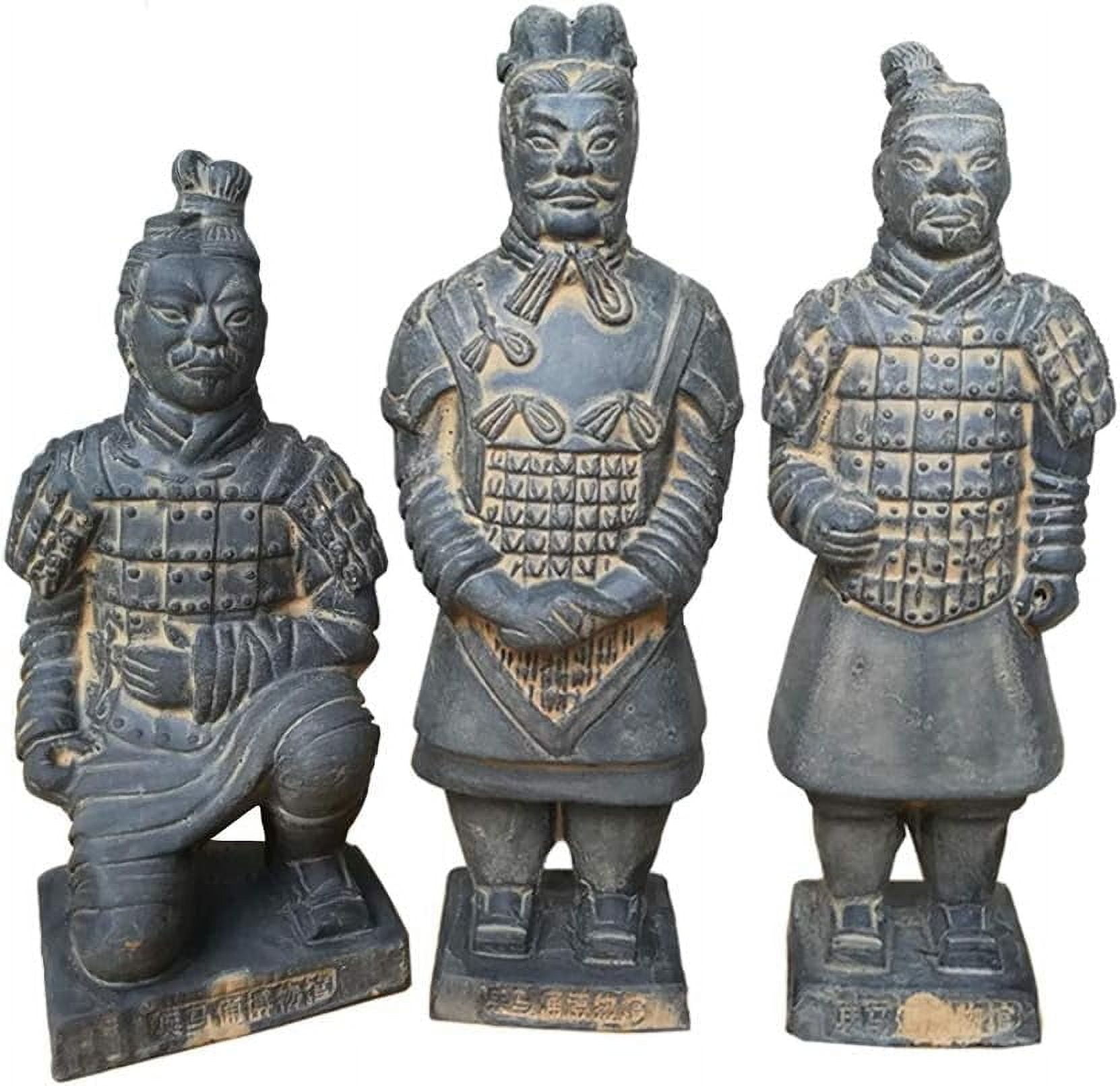 Terracotta Warriors Statues Set Box, Xian China Army Figurine (Set of 3 ...