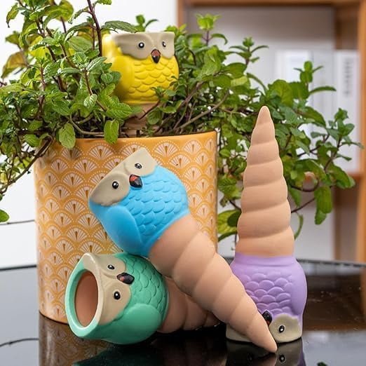 Terracotta Watering Stakes Large Head 4-Pack - Eco-Friendly Indoor ...