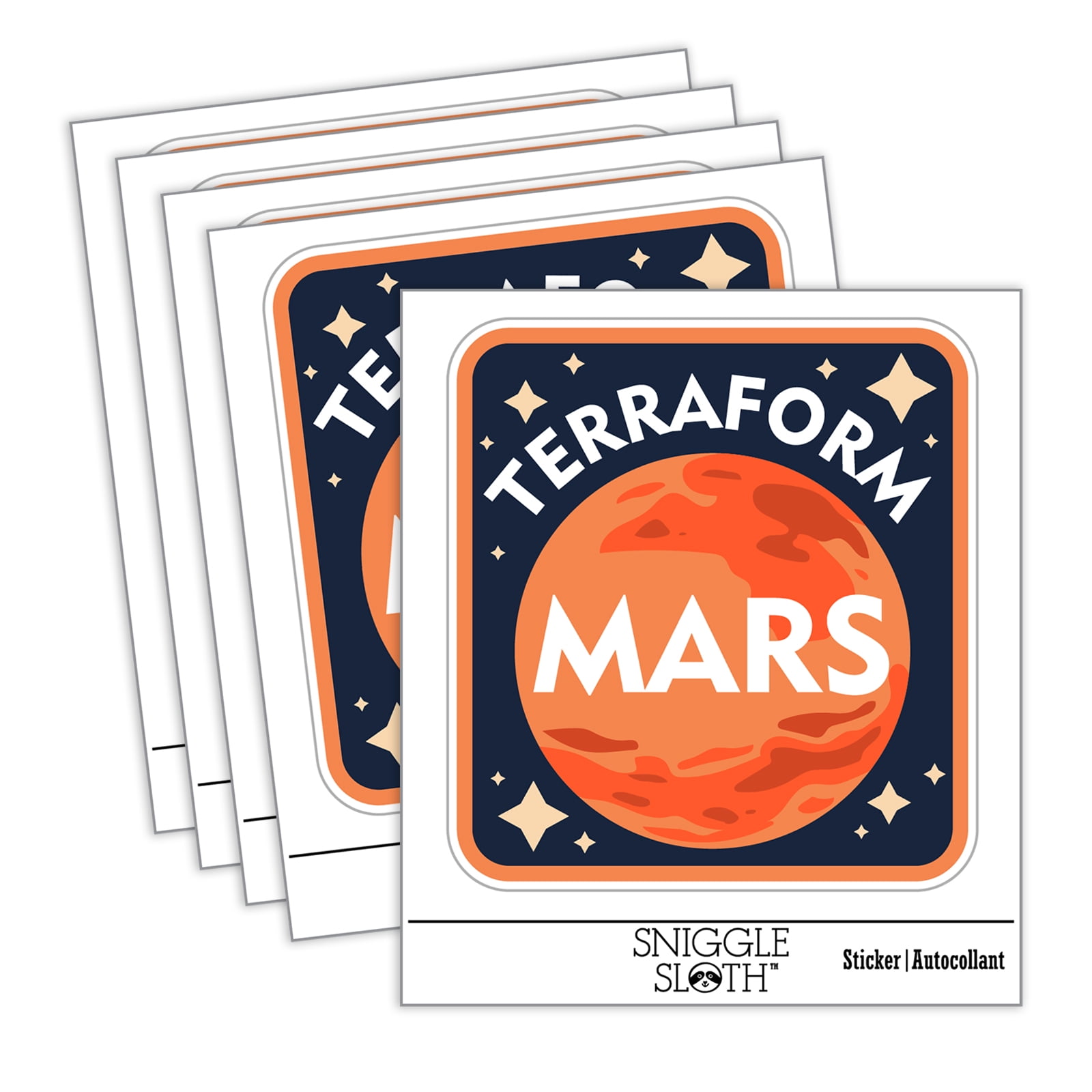 Terraform Mars Planet Space Earth Car Window Bumper Water Bottle Phone ...