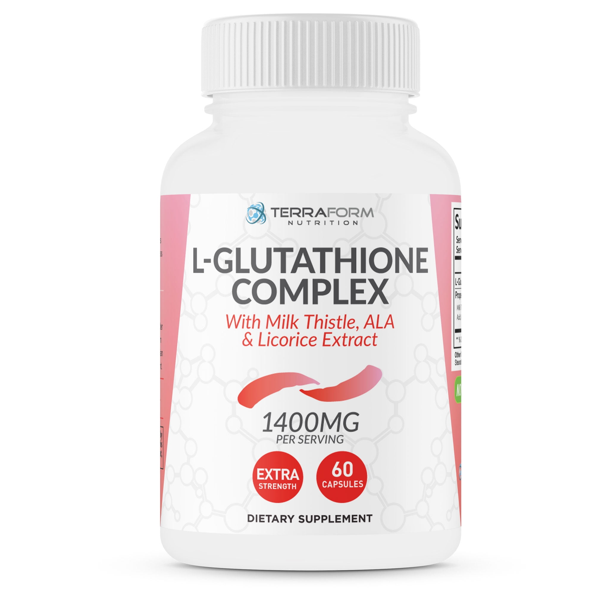 Terraform Nutrition L-Glutathione 1000mg per Serving Supplement - Free ...