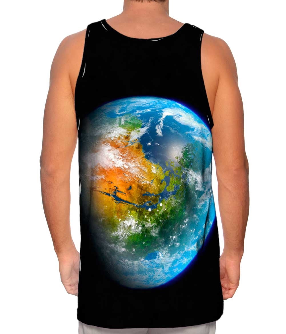 Terraformed Mars Globe Realistic Space Tank Top - Walmart.com