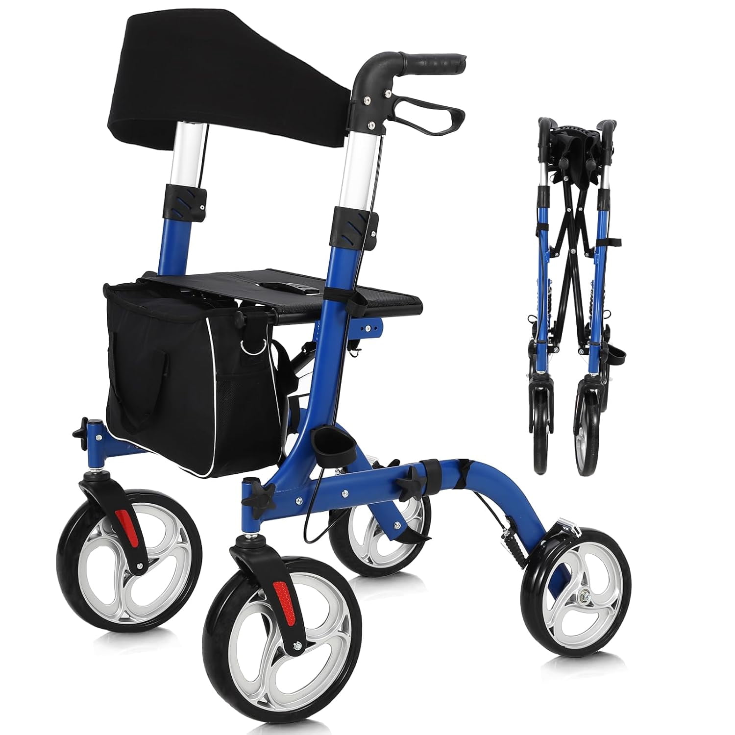 All Terrain Rollator Walker with Seat, Backrest, Handles, Walker for ...