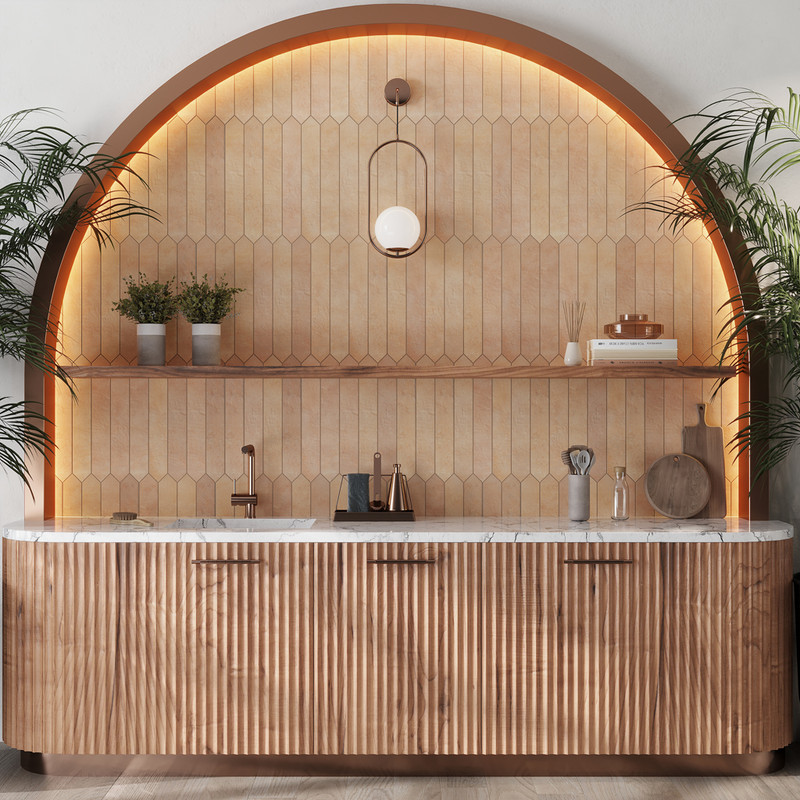 Terralis 3 x 19 in. Matte Terracotta Porcelain Picket Wall and Floor ...