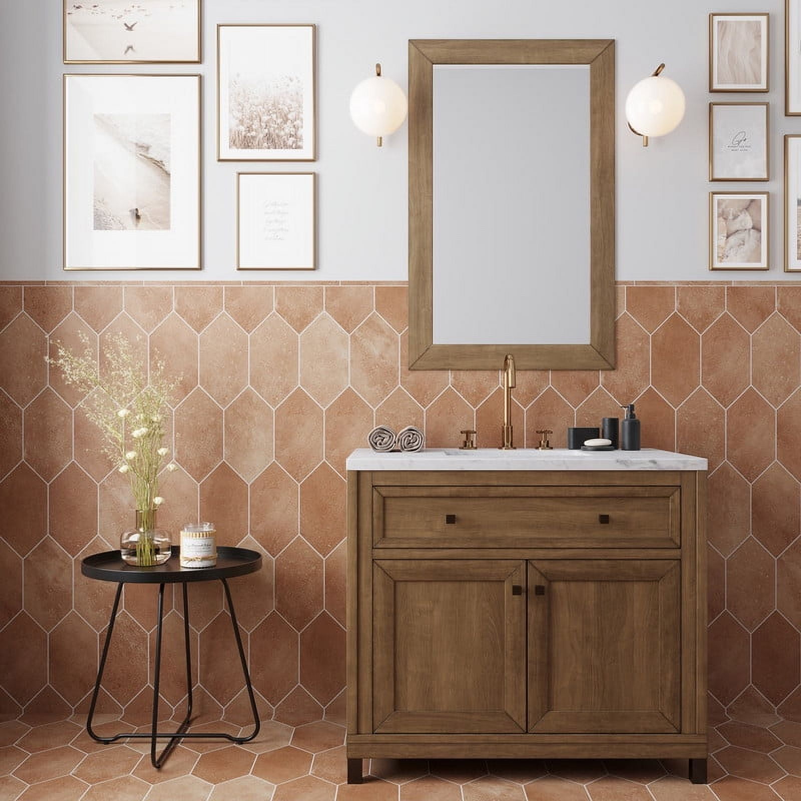 Terralis 6 x 12 in. Matte Terracotta Porcelain Octagon Wall and Floor ...