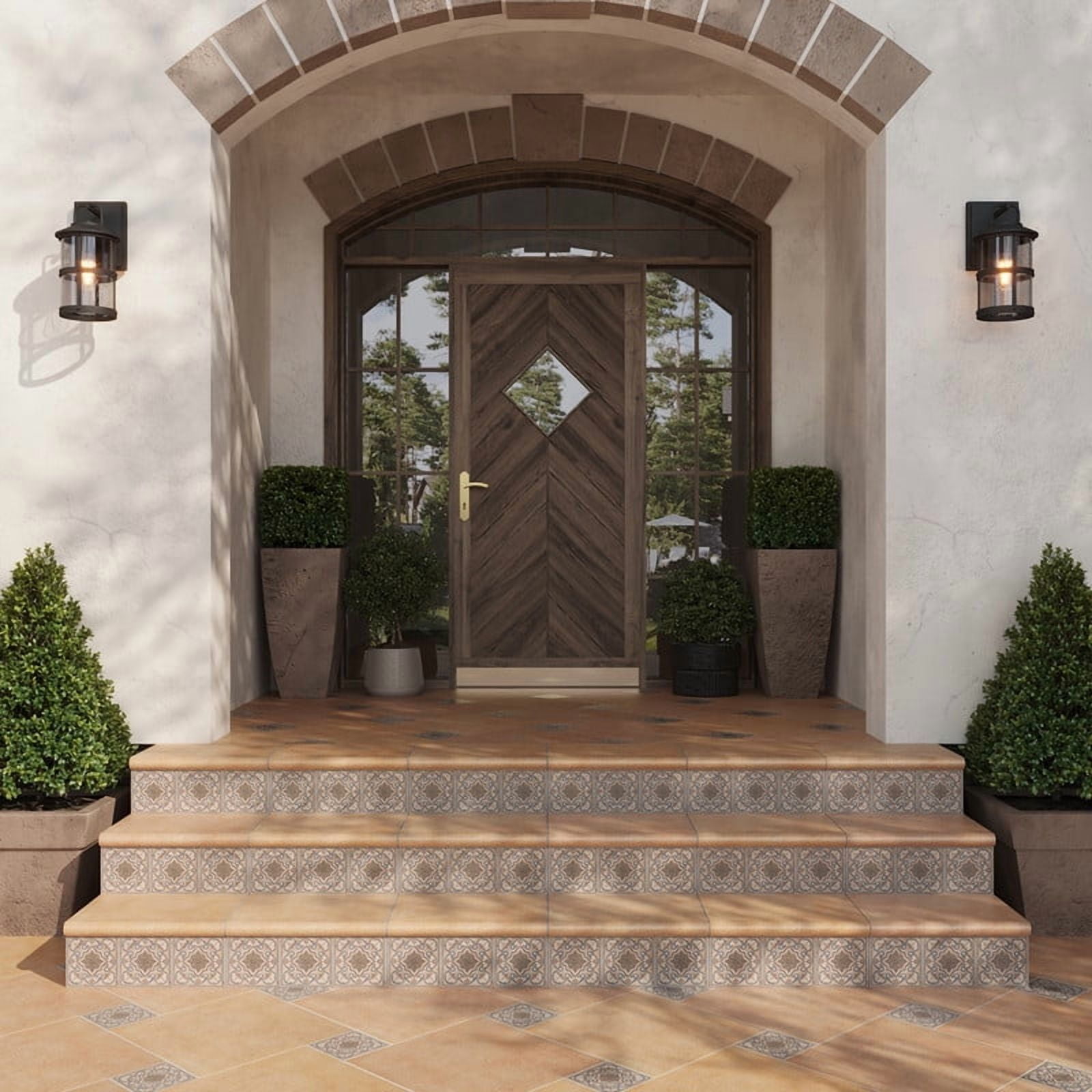 Terralis 6 x 6 in. Matte Taupe-blue Terracotta Porcelain Square Wall ...