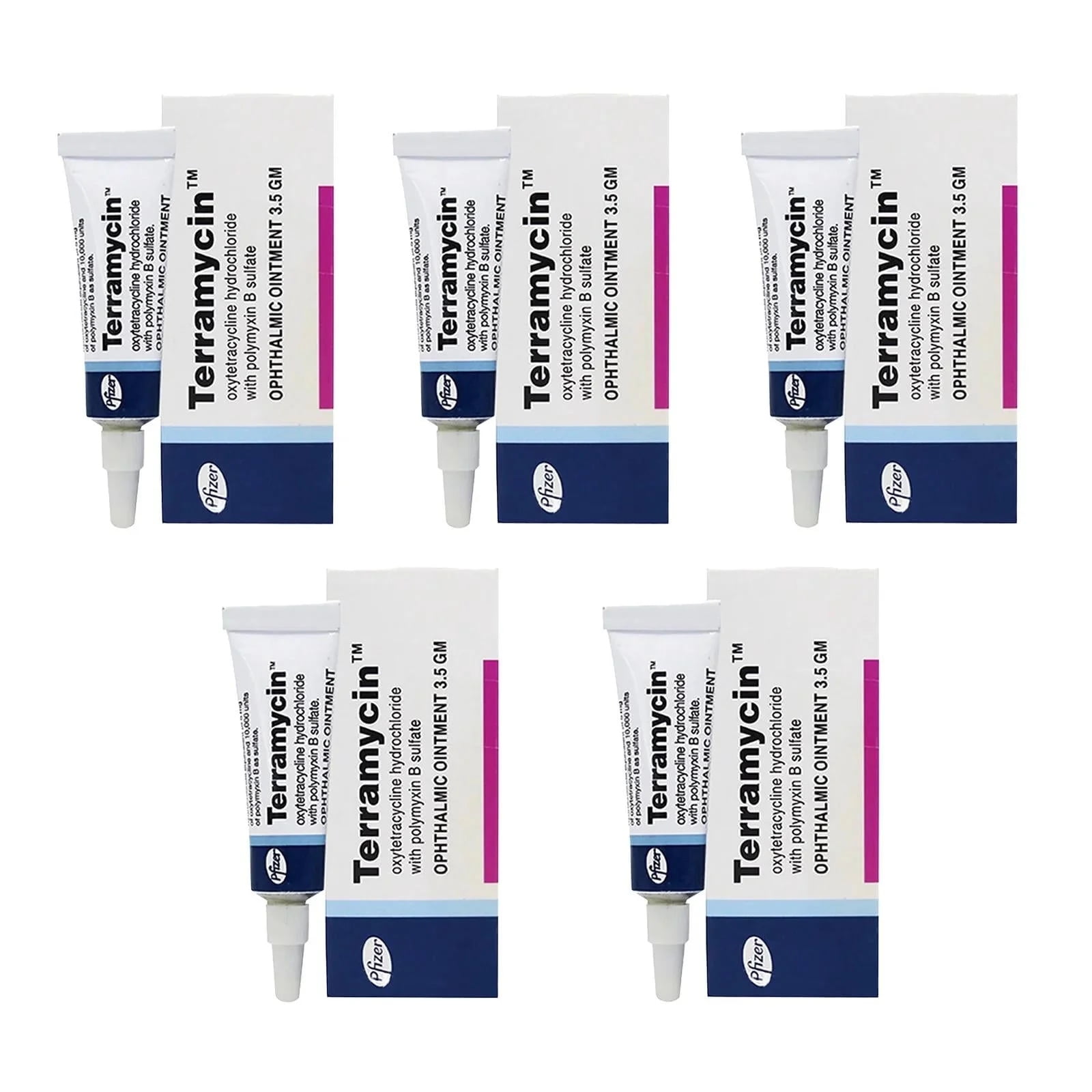 Terram-ycin Eye Ointment for Cats Dogs Horses, 5 Packs Antibiotic Eye ...
