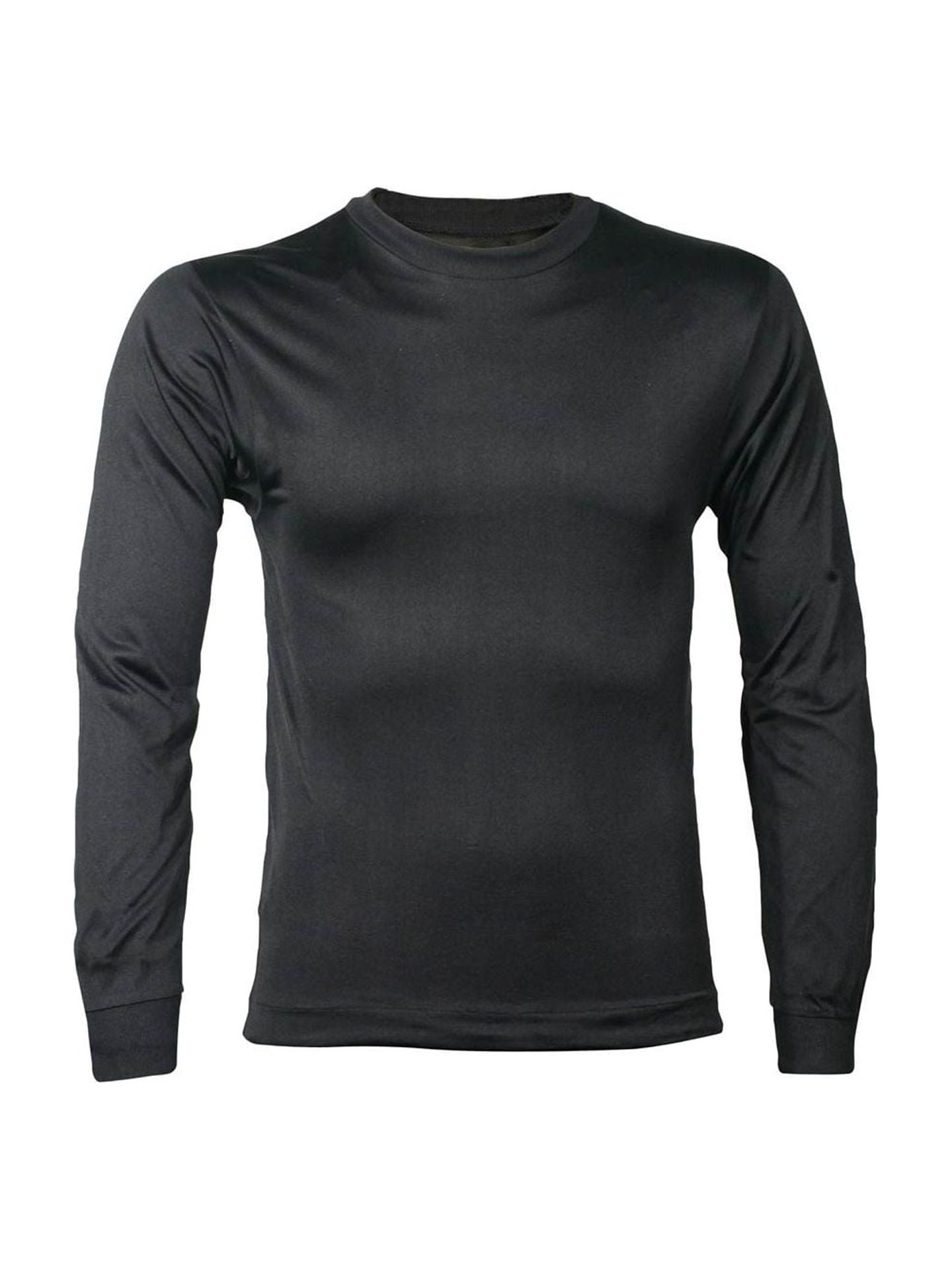Terramar Men's Thermasilk Jersey Silk Crew, Black, Medium - Walmart.com