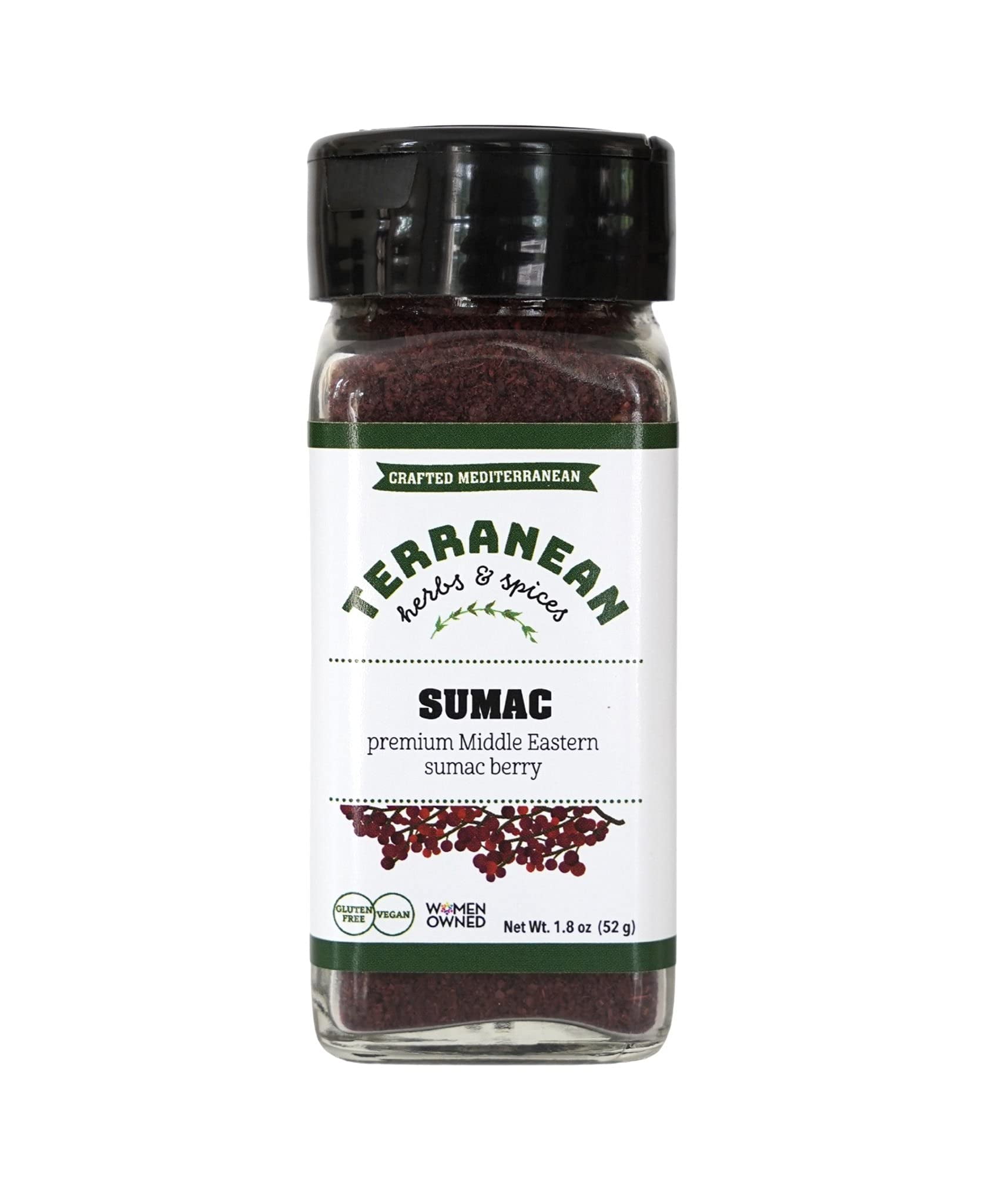 Terranean Herbs & Spices Sumac Seasoning BSL1 Blend, 1.8 oz Shaker ...