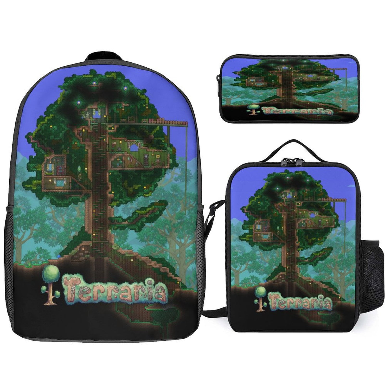 Terrari Backpack 3PCS Backpack Set Lunch Box And Pencil Case ...