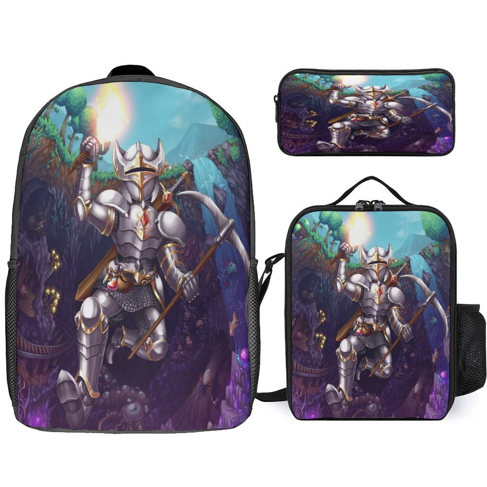 Terrari Backpack 3PCS Backpack Set Lunch Box And Pencil Case ...