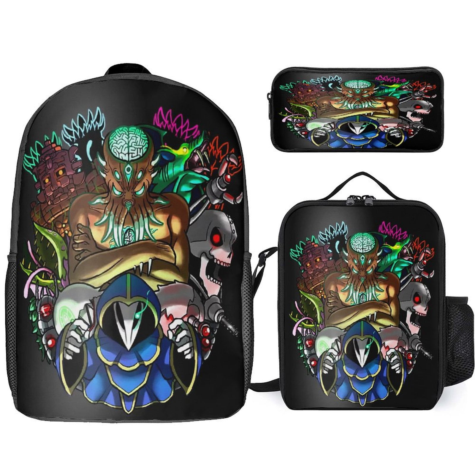 Terrari Backpack 3PCS Backpack Set Lunch Box And Pencil Case ...