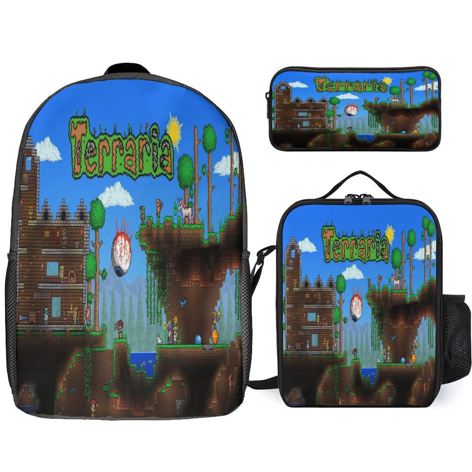 Terrari Backpack 3PCS Backpack Set Lunch Box And Pencil Case ...