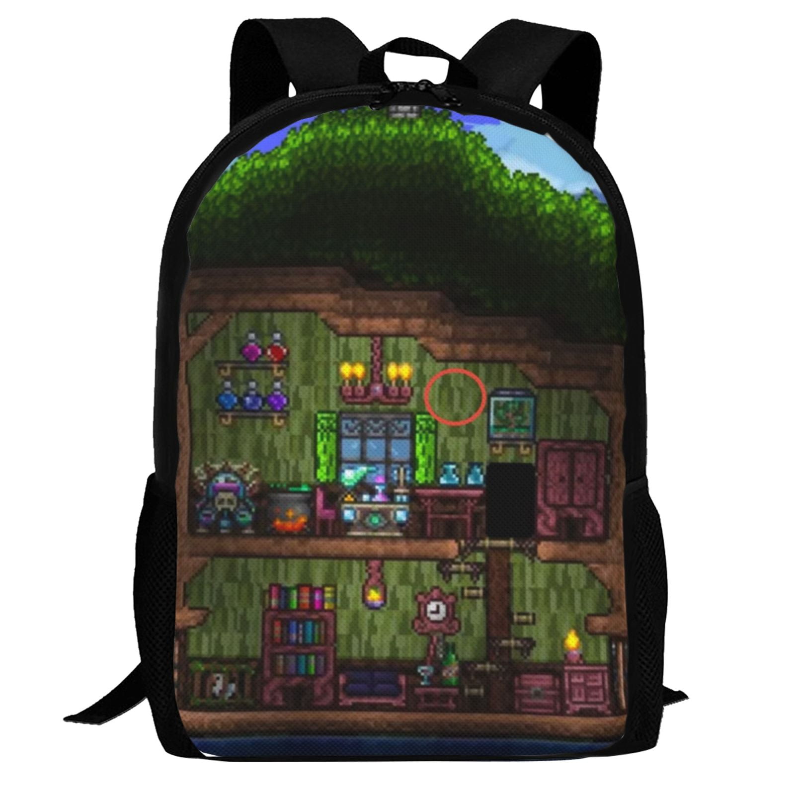 Terraria Backpack, 3d Printed Laptop Backpack, Water Resistant Computer ...