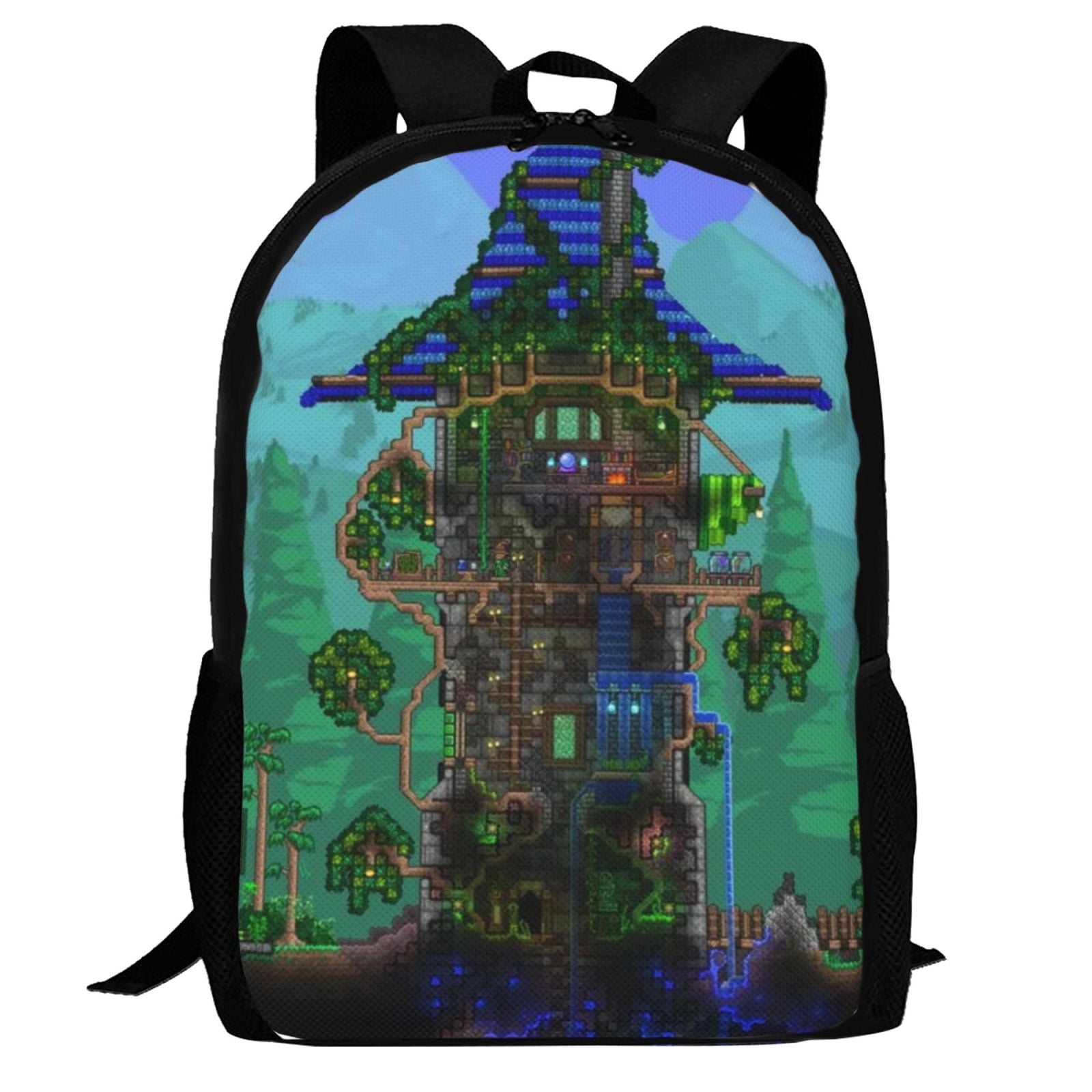 Terraria Backpack, 3d Printed Laptop Backpack, Water Resistant Computer ...