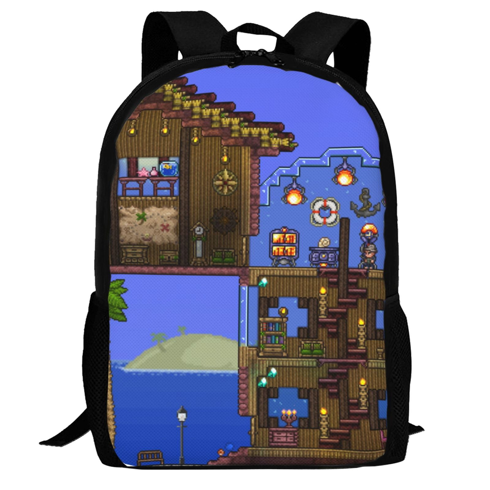 Terraria Backpack, 3d Printed Laptop Backpack, Water Resistant Computer ...
