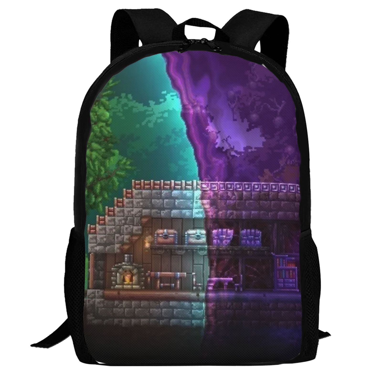 Terraria Backpack, 3d Printed Laptop Backpack, Water Resistant Computer ...