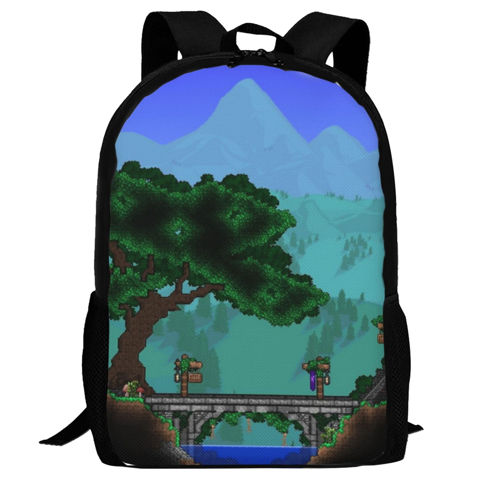 Terraria Backpack, 3d Printed Laptop Backpack, Water Resistant Computer ...
