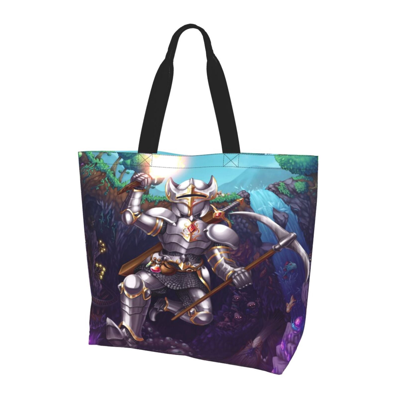 Terraria Cute Extra Large Canvas Tote Bag for Gym Beach Travel Reusable ...