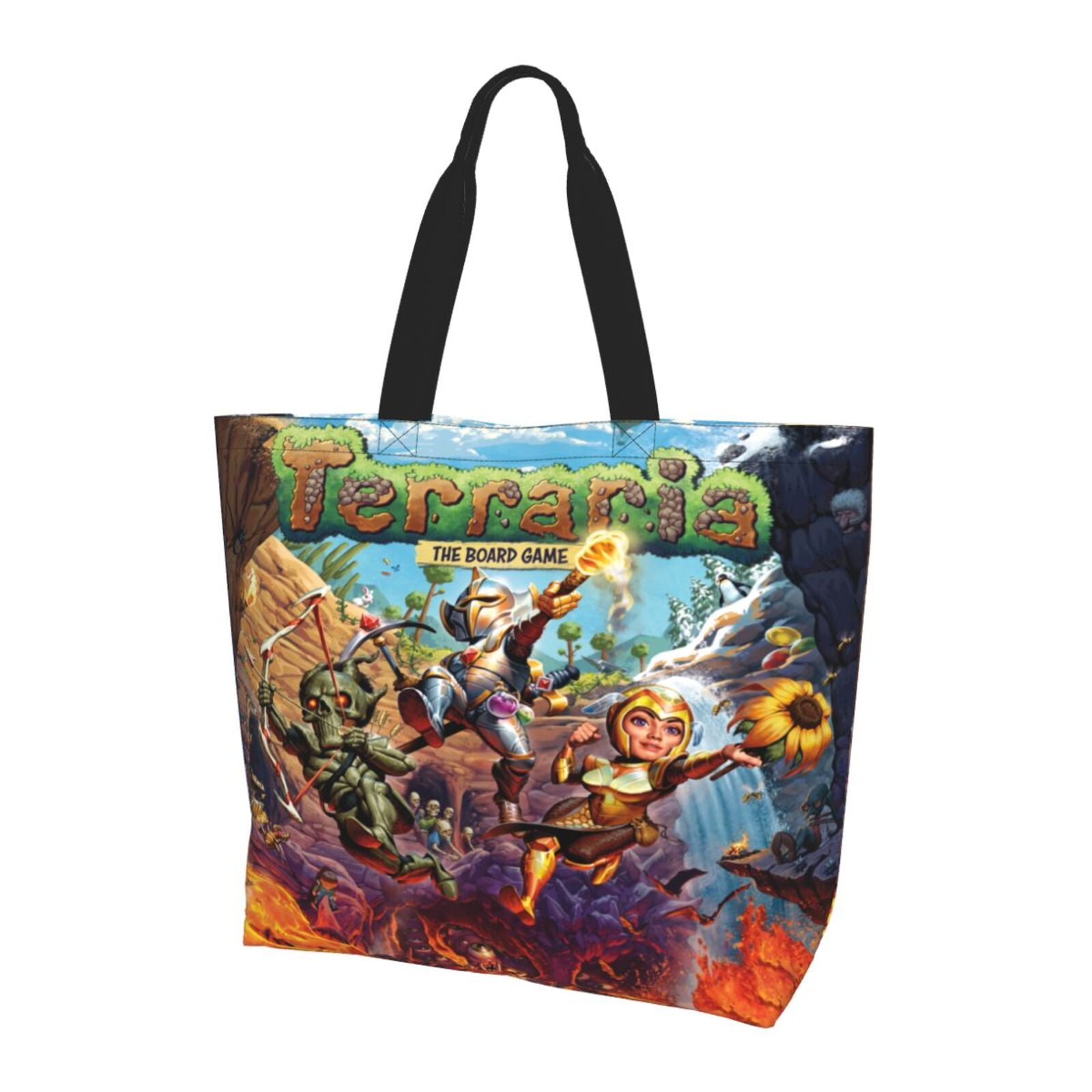 Terraria Cute Extra Large Canvas Tote Bag for Gym Beach Travel Reusable ...