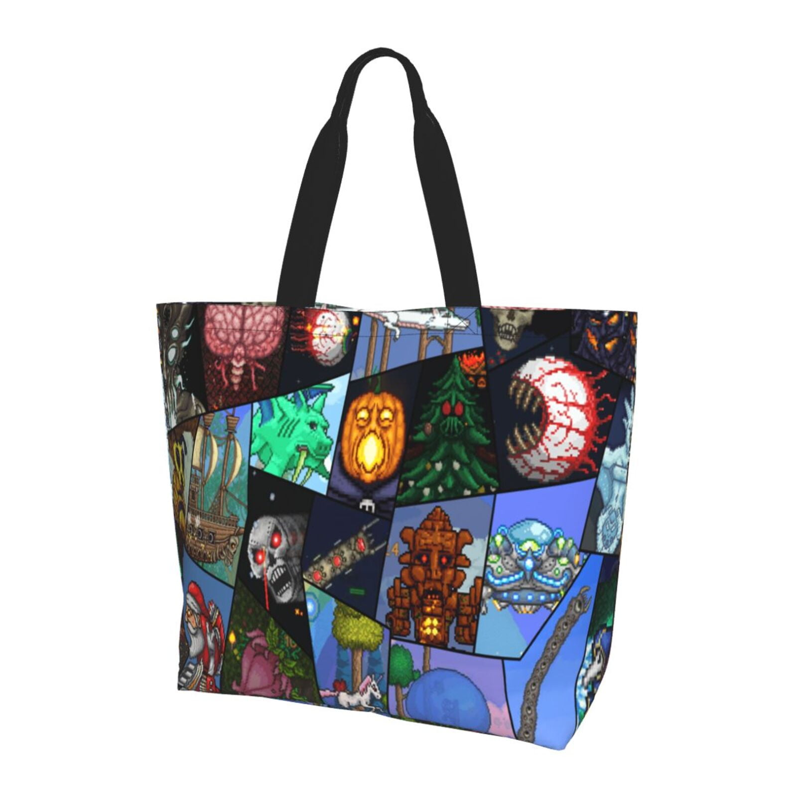 Terraria Cute Extra Large Canvas Tote Bag for Gym Beach Travel Reusable ...