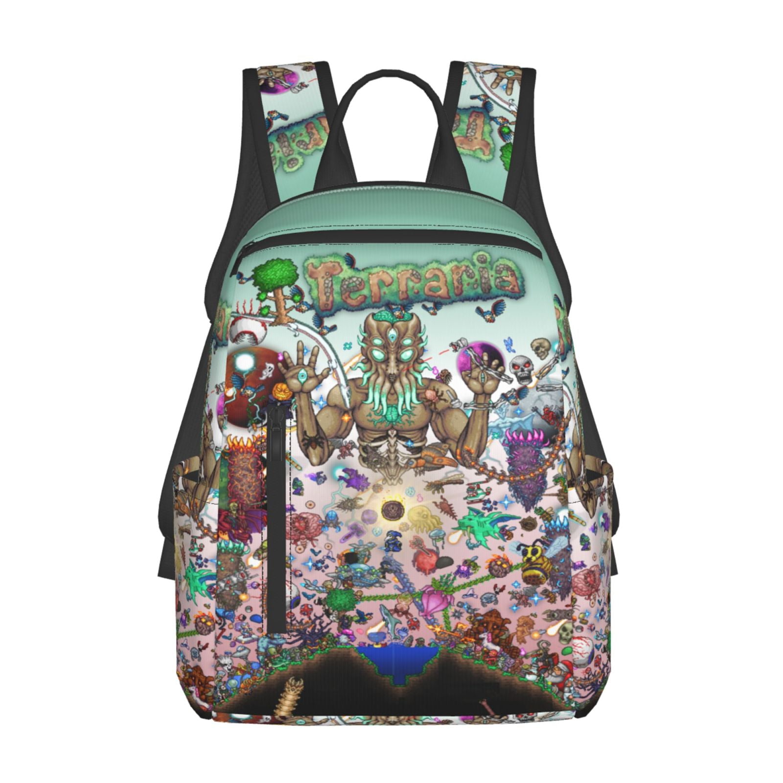 Terraria Laptop Backpack with Compartment Cartoon Printed Laptop Bag ...