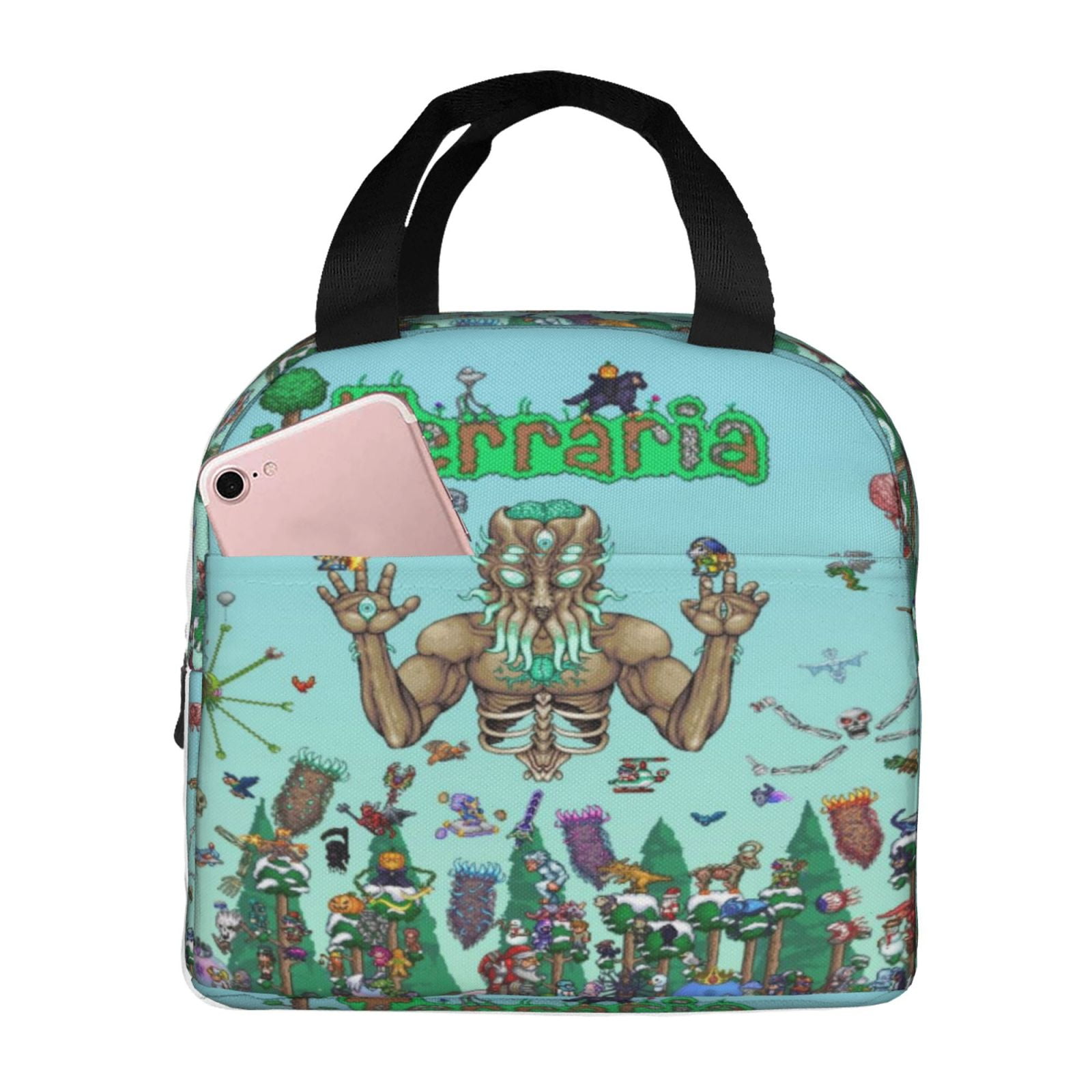 Terraria Lunch Bag Kawaii Anime Reusable Cooler Bag Lunch Box ...