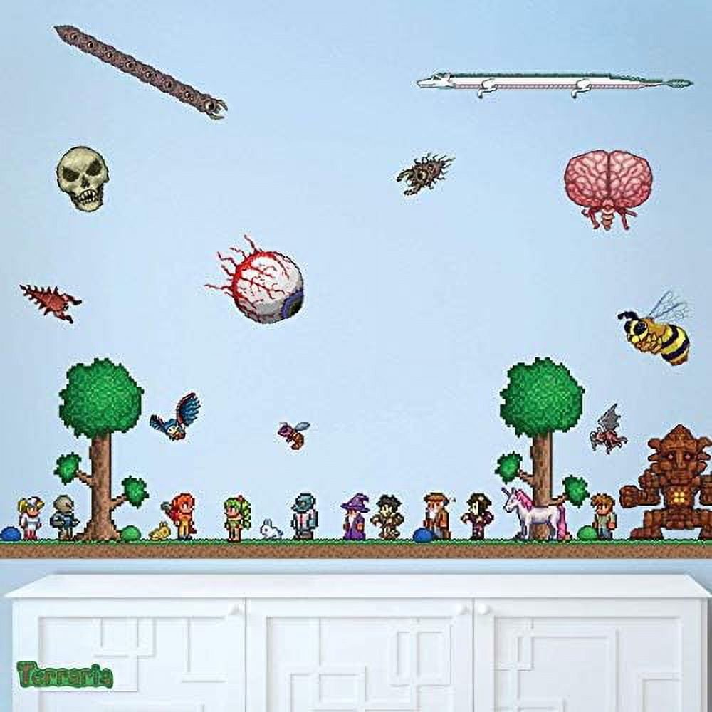 Terraria Peel and Stick Removable Wall Decals (33-Piece Set) - Walmart.com