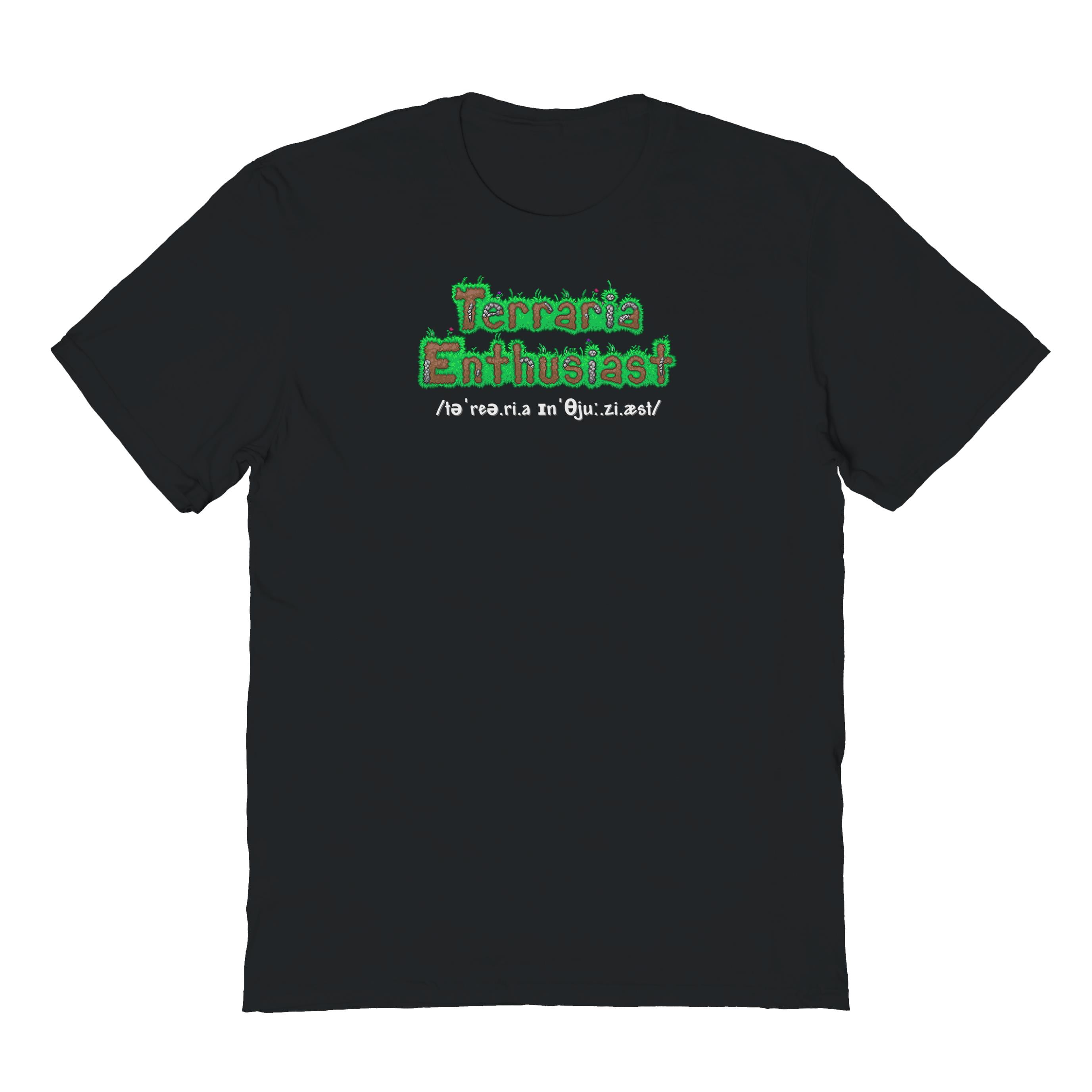 Terraria Terraria Enthusiast Graphic Black Men's Cotton T-Shirt ...
