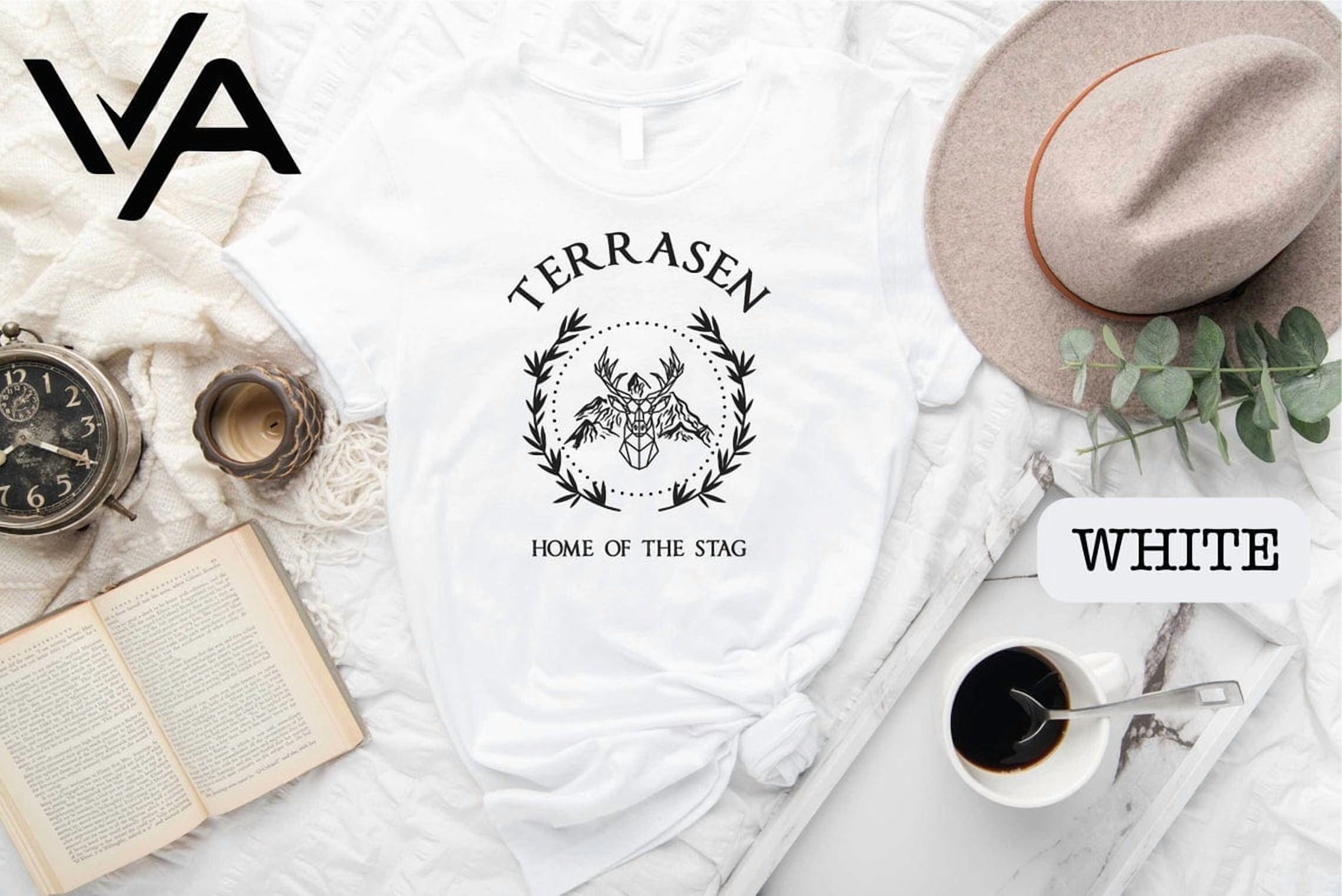 Terrasen Home Of Stag Shirt, Fireheart Shirt, Throne Of Glass, Best ...