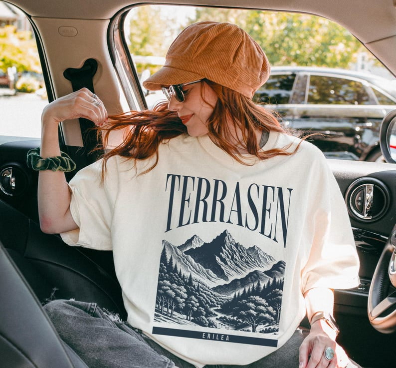 Terrasen Shirt Throne of Glass Merch, Aelin Galathynius, Sjm Universe ...