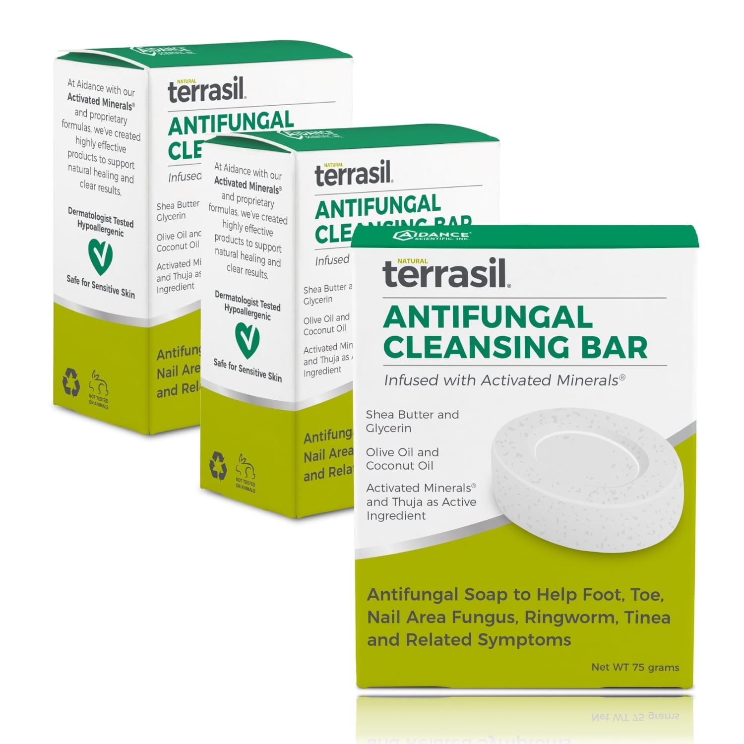 Terrasil Antifungal Soap, Medicated Cleansing Bar for Fungal Skin ...