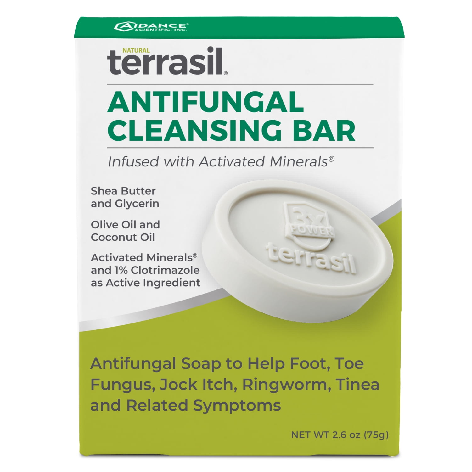 Terrasil Antifungal Soap Bar, Medicated Cleansing Bar for Fungal ...