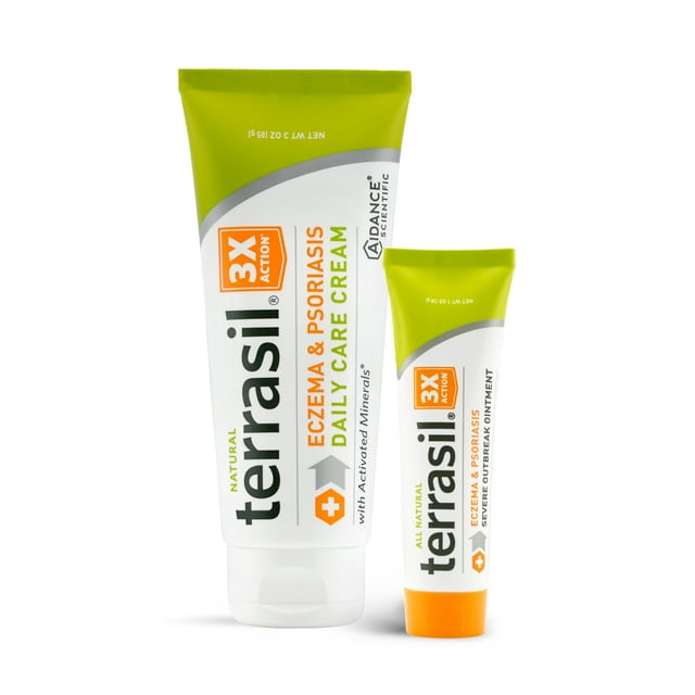Terrasil® Eczema & Psoriasis 2-Tube Outbreak Ointment and Daily Use ...
