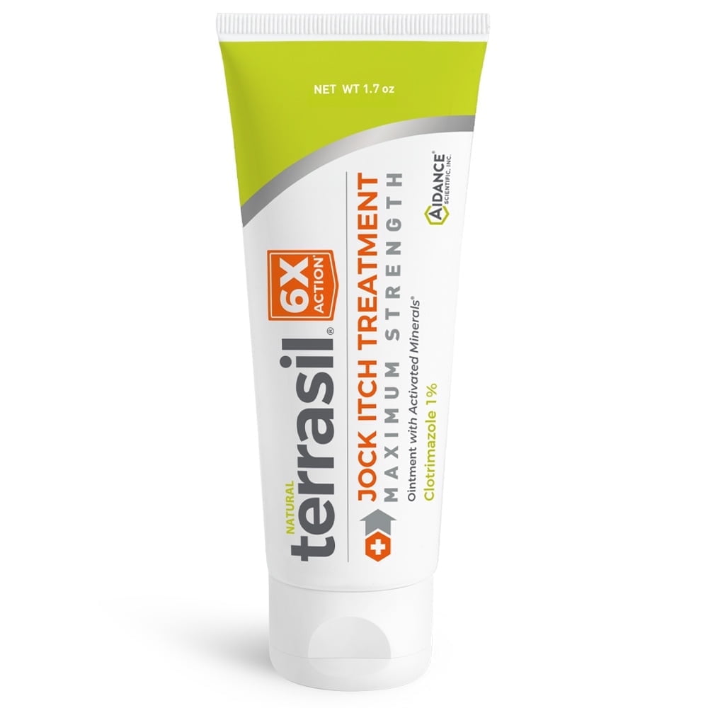 Terrasil Jock Itch Treatment Cream MAX Strength, Clotrimazole 1%, Natural Antifungal Ointment ...