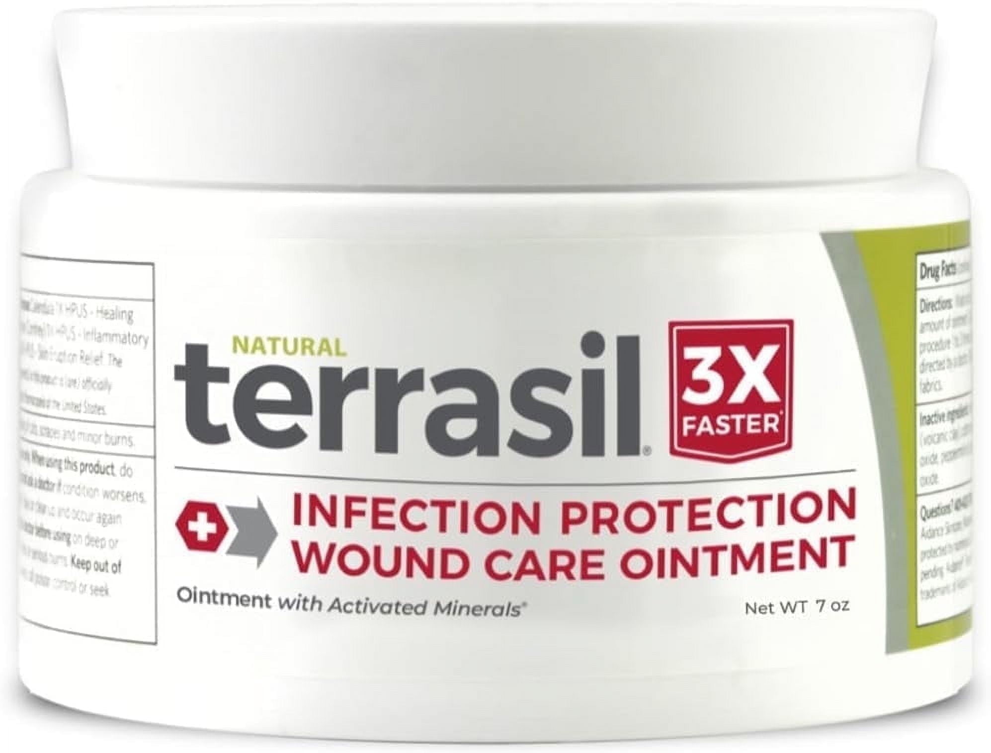 Terrasil Wound Care Cream for Wounds, Burns, Cuts, Scrapes, Ulcers and ...
