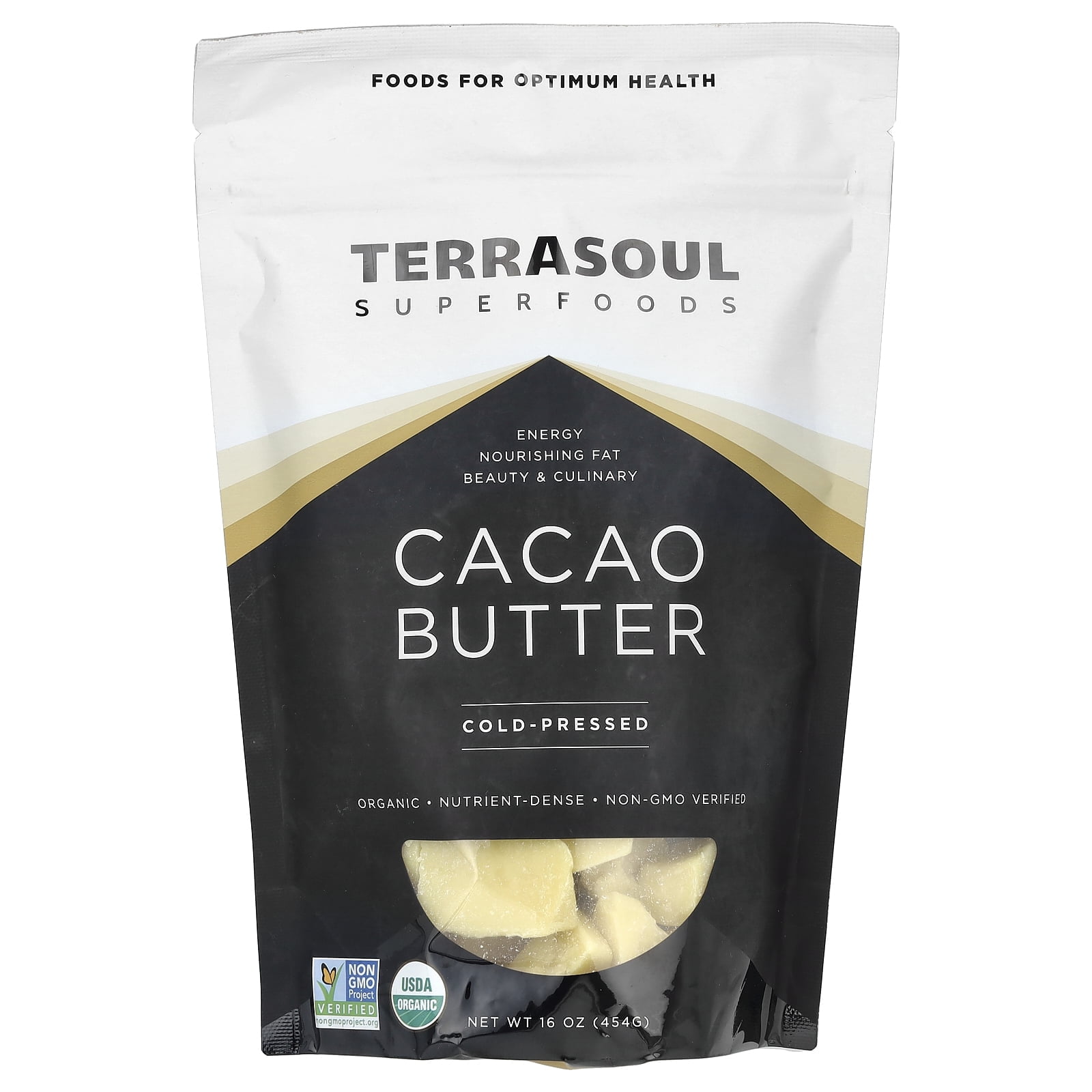 Terrasoul Superfoods Organic Cacao Butter, 1 Lb - Raw | Keto | Vegan ...
