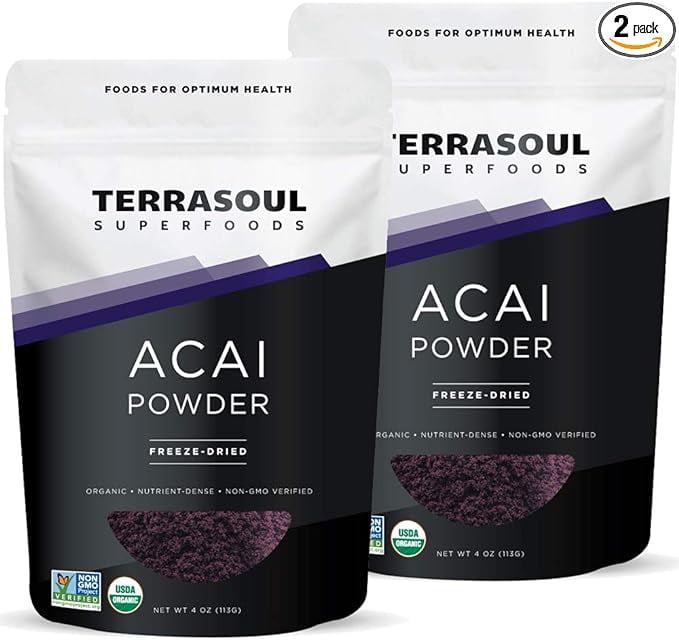 Terrasoul Superfoods Organic Acai Berry Powder - 8 Oz : Freeze-Dried ...
