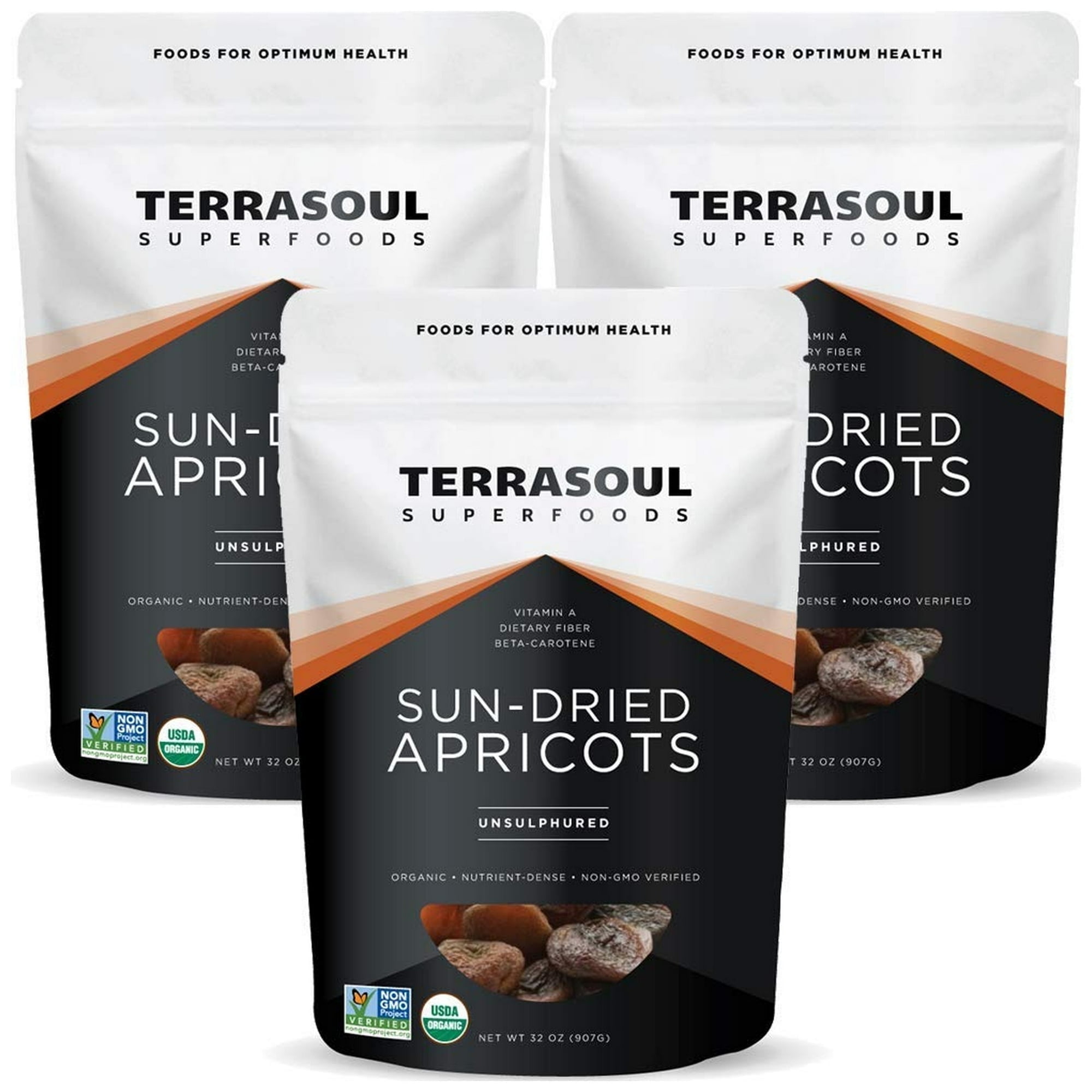 Terrasoul Superfoods Organic Apricots, 6 Lbs (2 Lbs 3-Pack) - Sun-dried ...