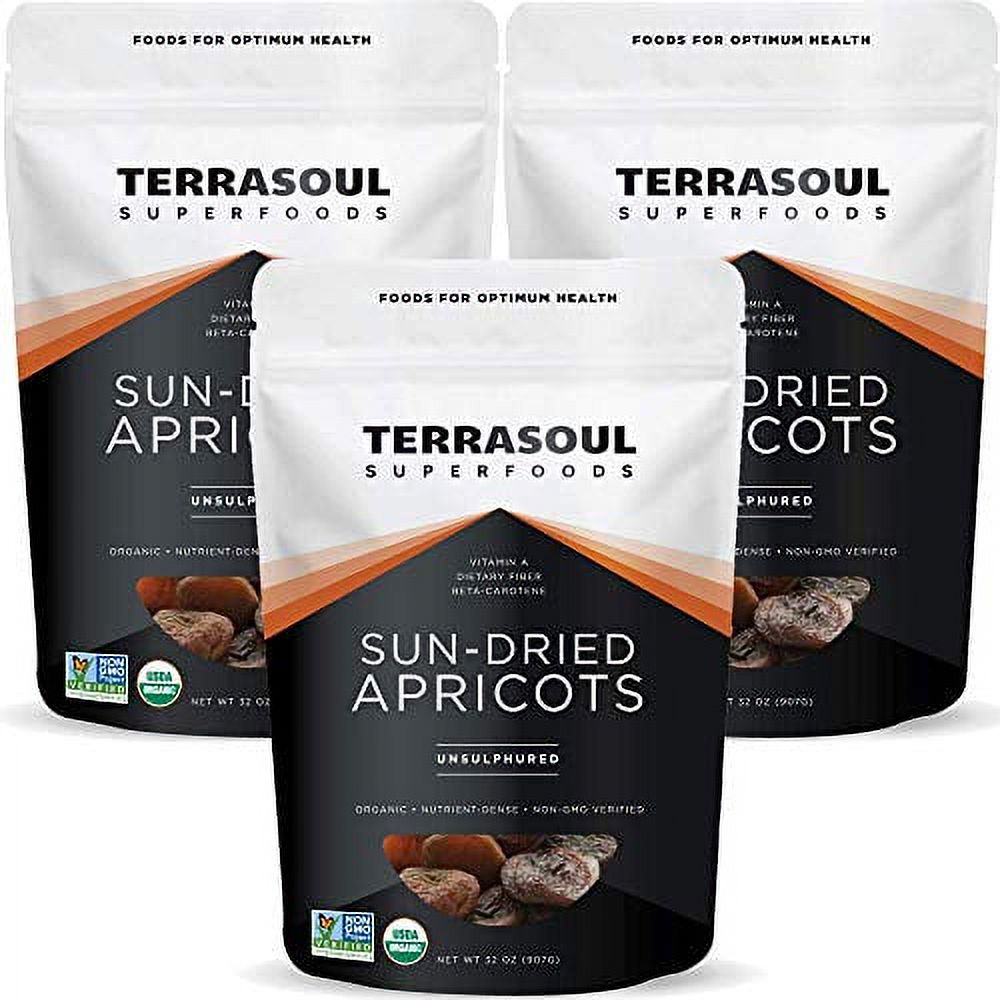 Terrasoul Superfoods Organic Apricots, 6 Lbs (3 Pack) - Sun-dried ...
