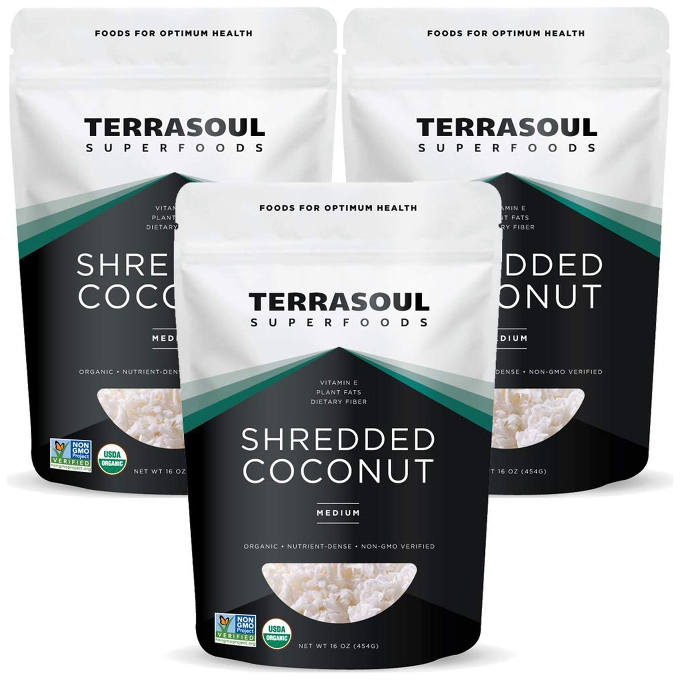 Terrasoul Superfoods Organic Coconut Flakes, 3 Lbs (1 Lb 3-Pack ...