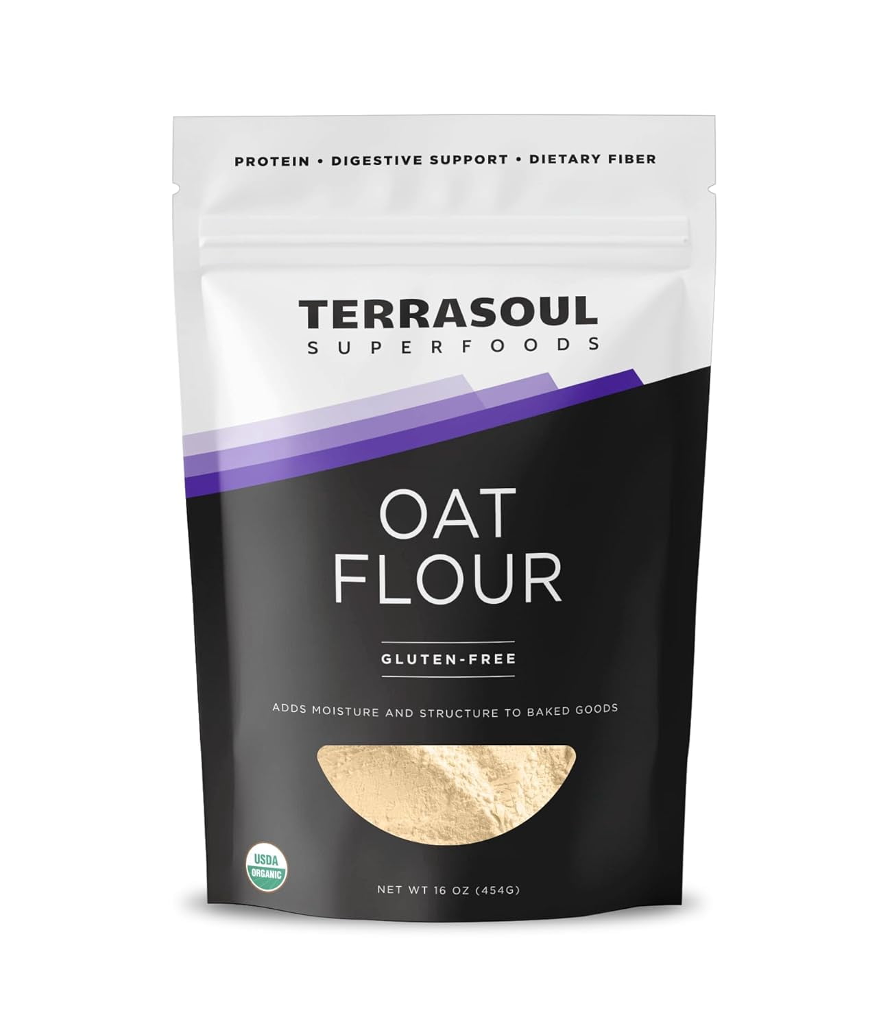 Terrasoul Superfoods Organic Oat Flour, 1 Lb - Finely Ground - Gluten ...