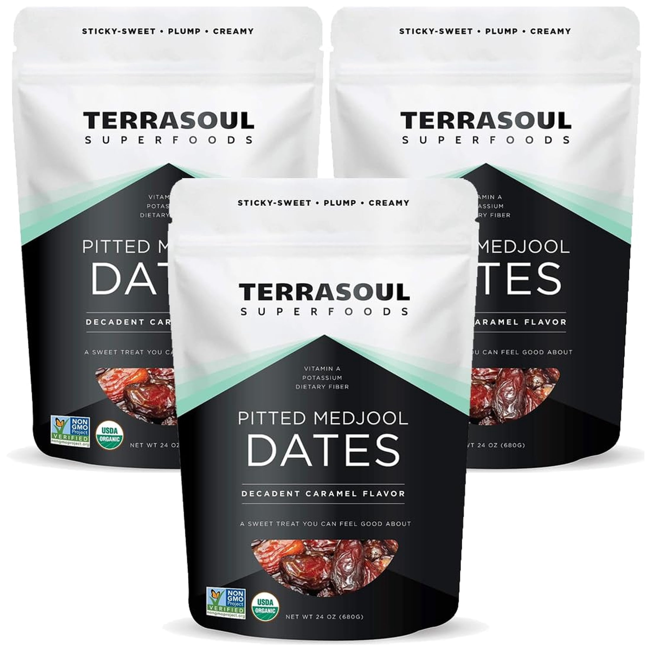 Terrasoul Superfoods Organic Pitted Medjool Dates, 4.5 Lbs (1.5 Lbs 3 ...