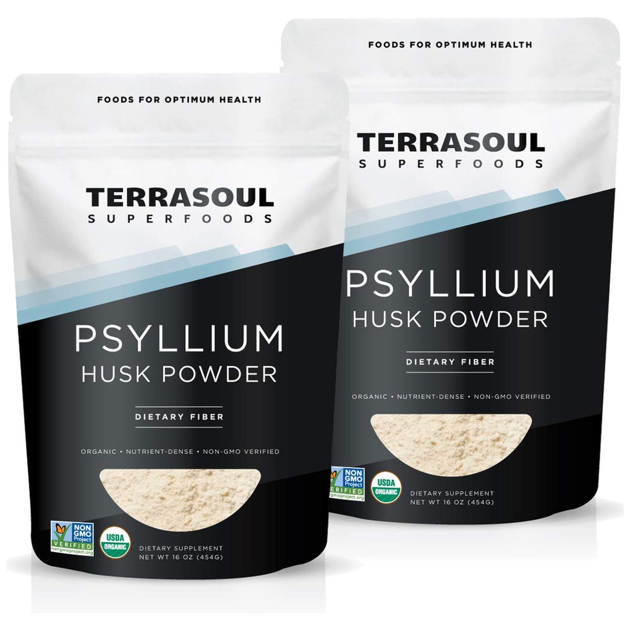 Terrasoul Superfoods Organic Psyllium Husk Powder, 2 Lbs (1 Lb 2-Pack ...